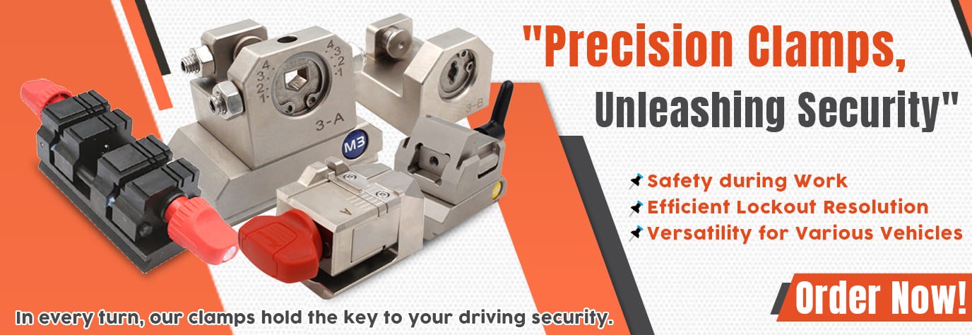 Precision Automotive Locksmith Clamps Key Cutting