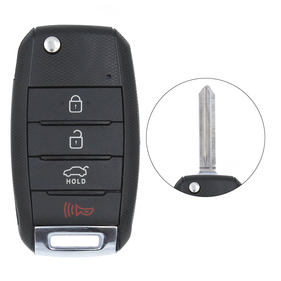 KIA Flip Key Shell 4 Buttons Sedan Trunk Aftermarket Brand