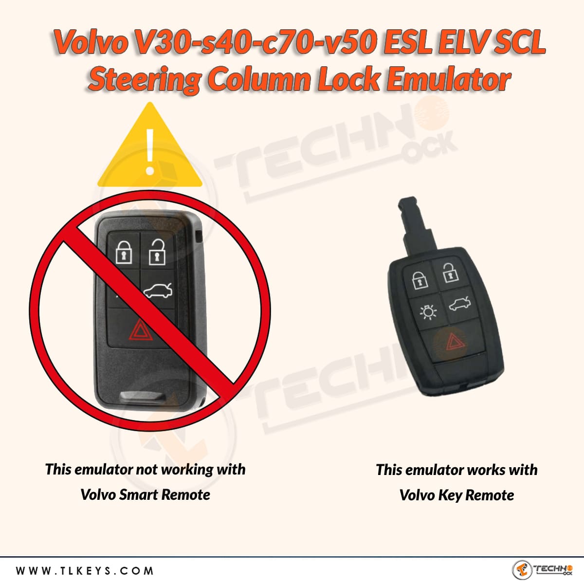 Volvo c30 s40 c70 v50 ESL ELV Steering Column Lock