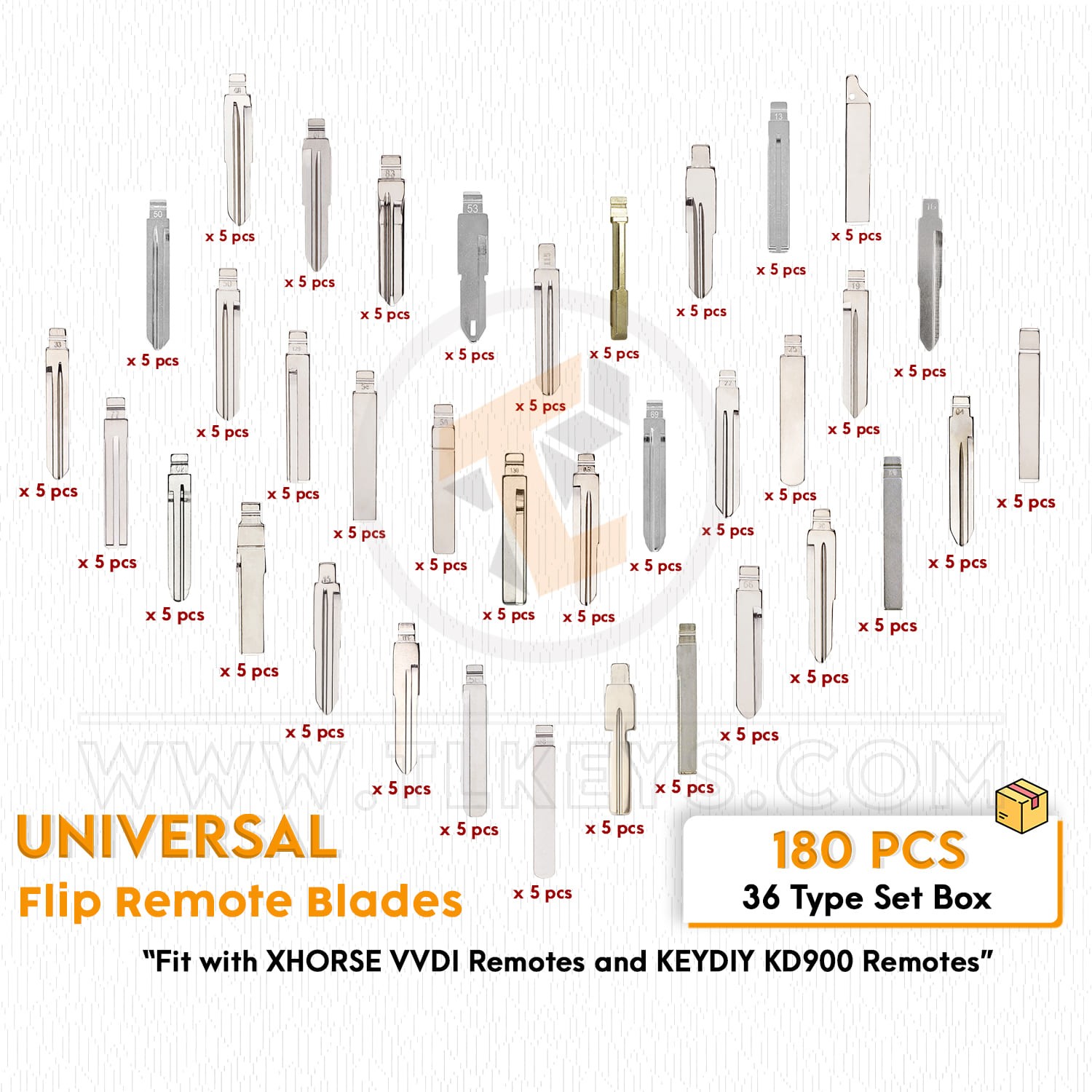 niversal Flip Remote Blade 180 pcs / 36 Set Box