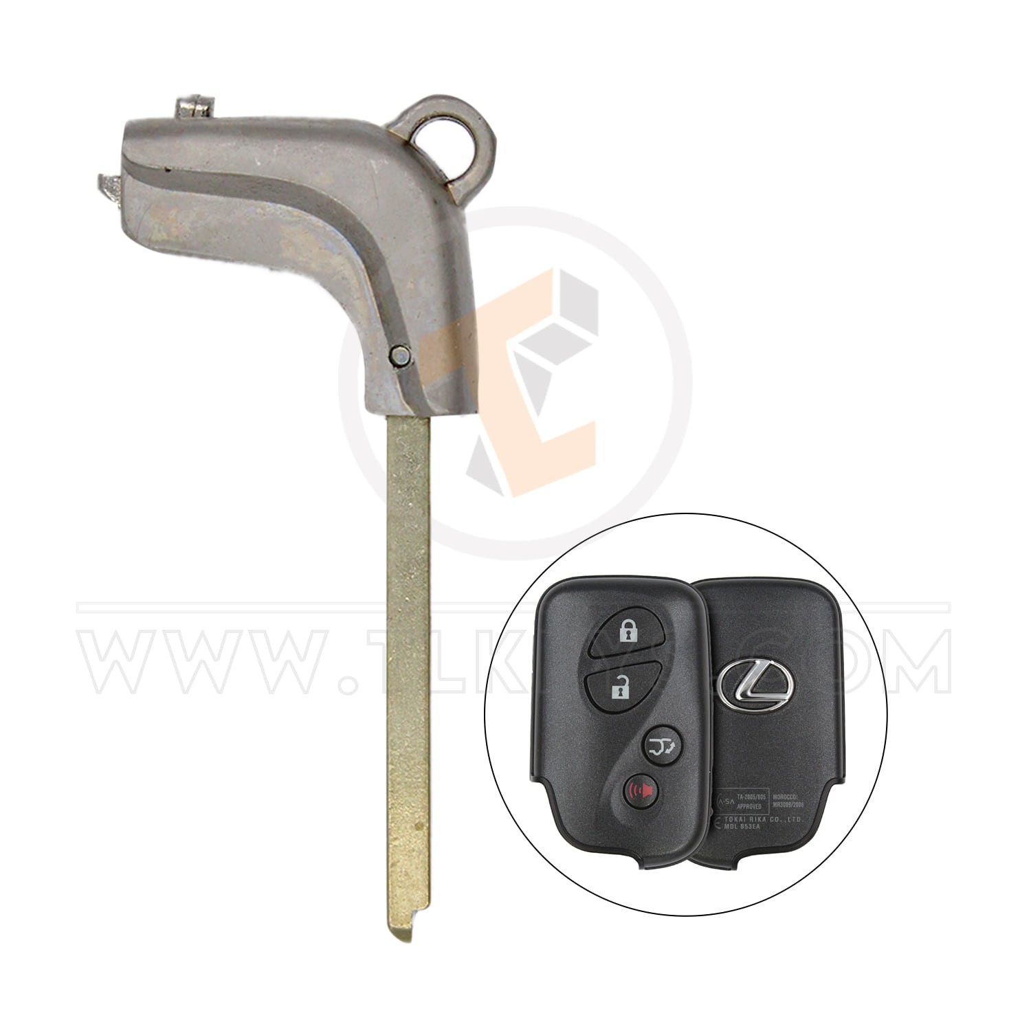 Lexus 2009-2015 Emergency Key Blade 1 Side