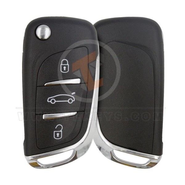 Peugeot Modified Flip Key Shell 3B Aftermarket Brand