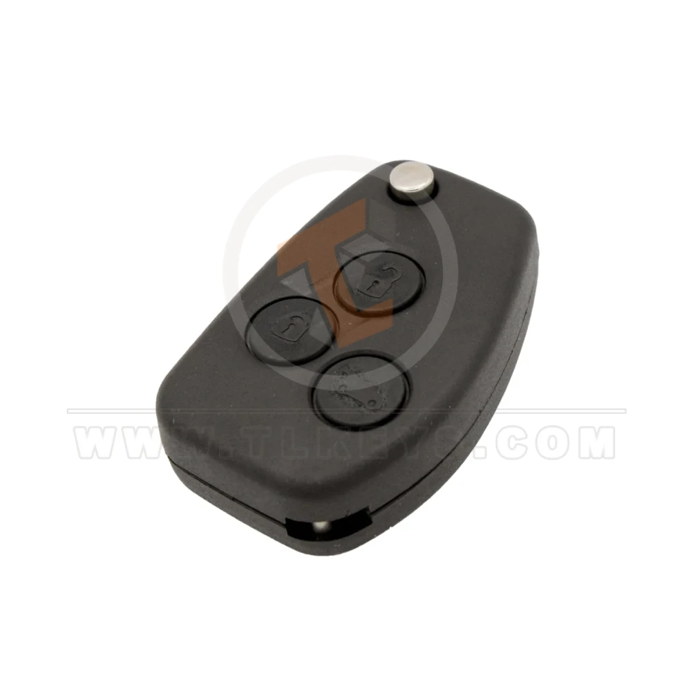 Atualização modificada de Renault Flip Key Shell com 3 botões