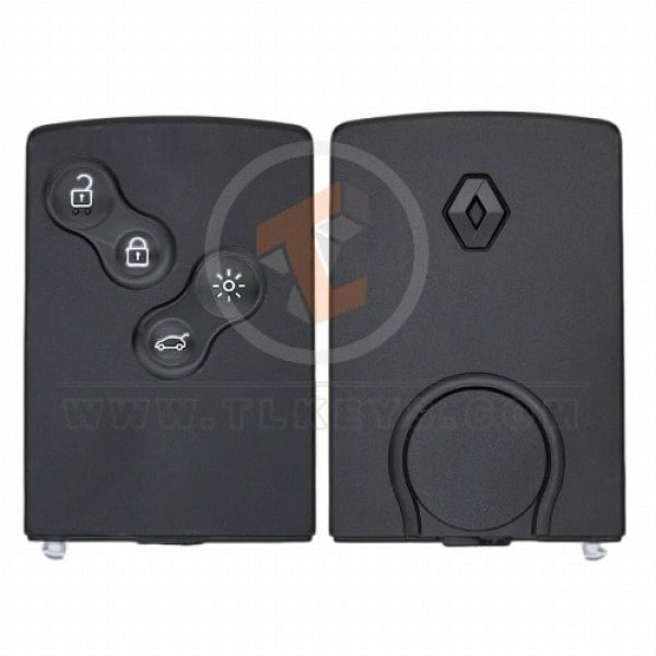 Renault 2012-2016 Key Card 4 Button 433MHz AES Transponder
